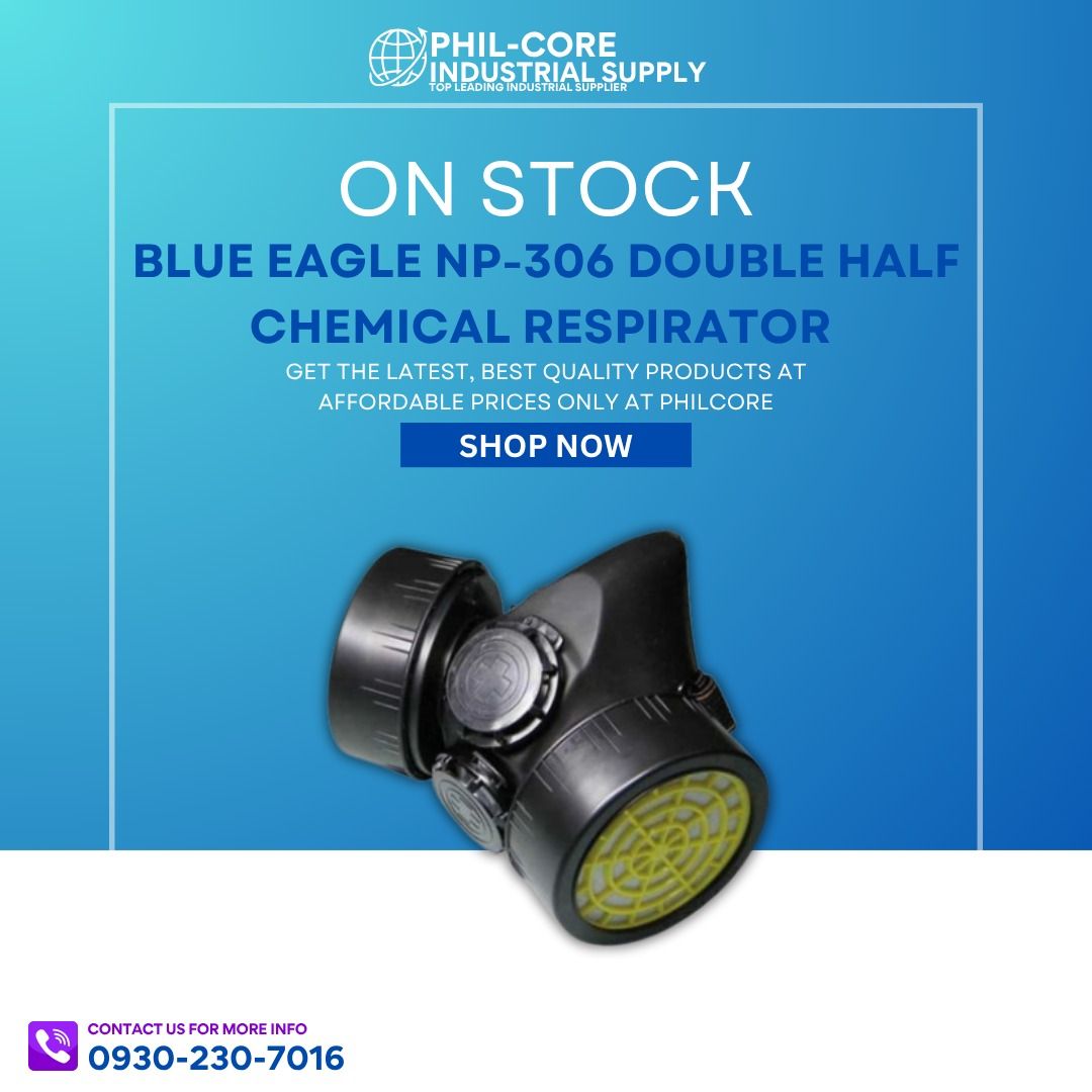Blue Eagle Np-306 Double Half Chemical Respirator, Full-face respirator ...