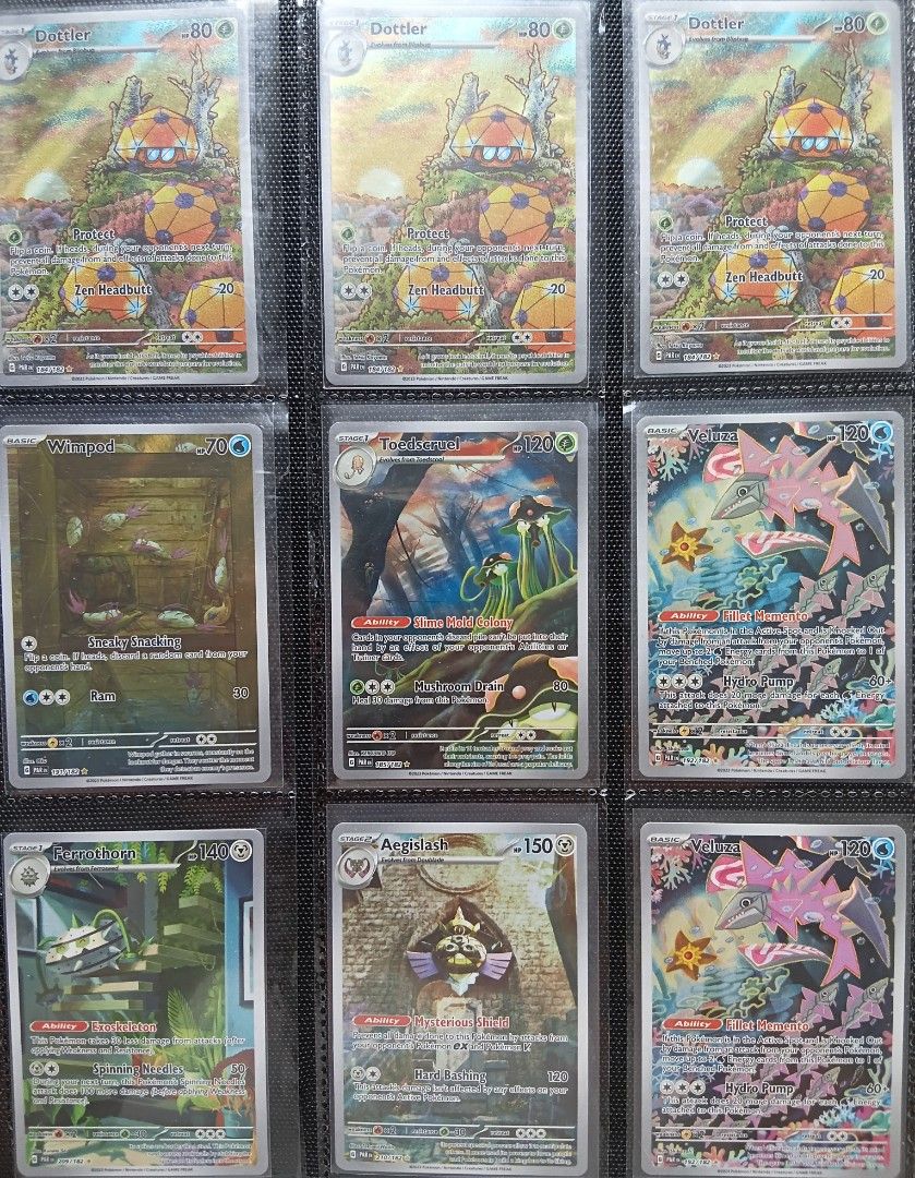 Dottler Wimpod Veluza Toedscruel Ferrothorn Aegislash IR Paradox Rift ...