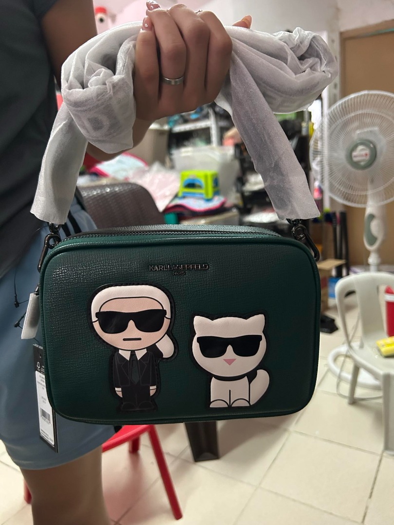 DOUBLE ZiP KARL LAGERFELD PARIS CAMERA BAG WITH PAPER BAG, Luxury, Bags ...