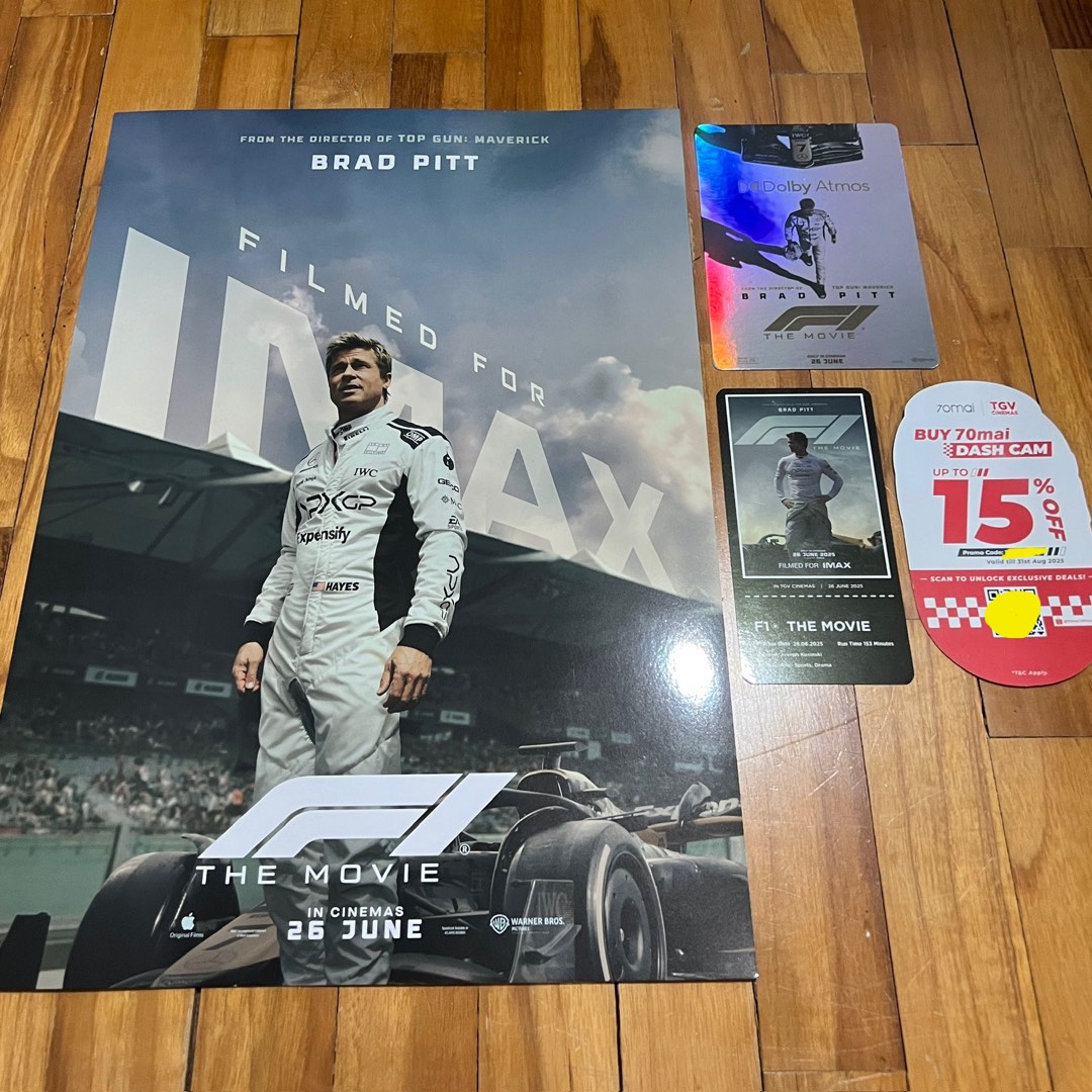 F1 Fan Screening LIMITED EDITION Poster Set IMAX Brad Pitt Poster ...