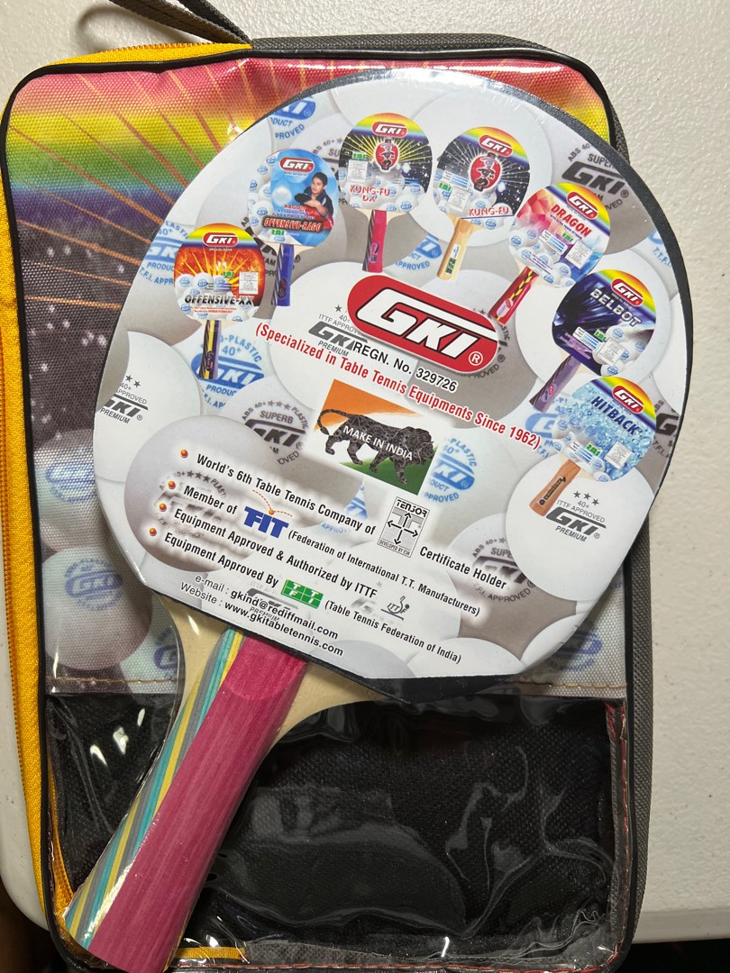 GKI Kung Fu DX Table tennis Bat Brand new, Sports Equipment, Sports & Games, Racket and Ball ...