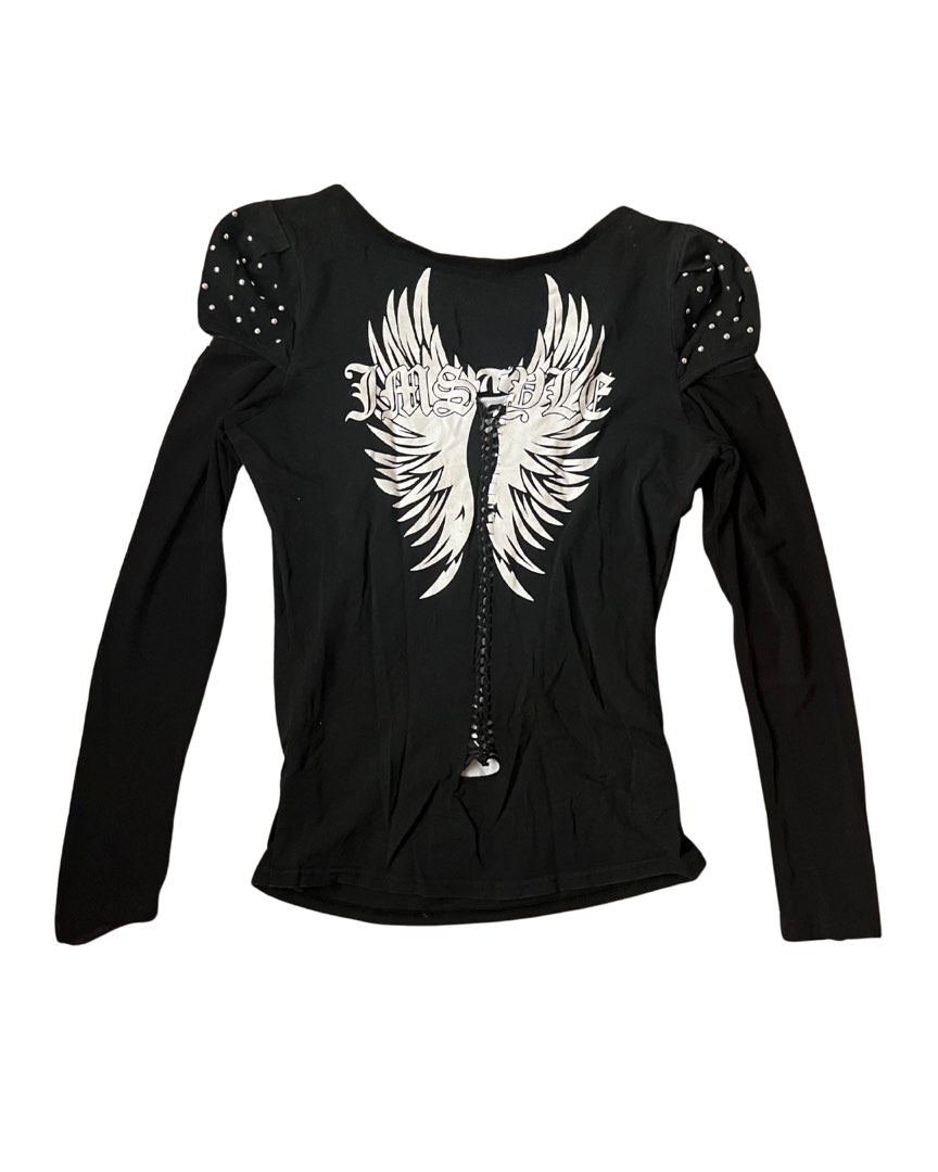 grunge/gothic/cyberpunk top, Women's Fashion, Tops, Longsleeves on ...
