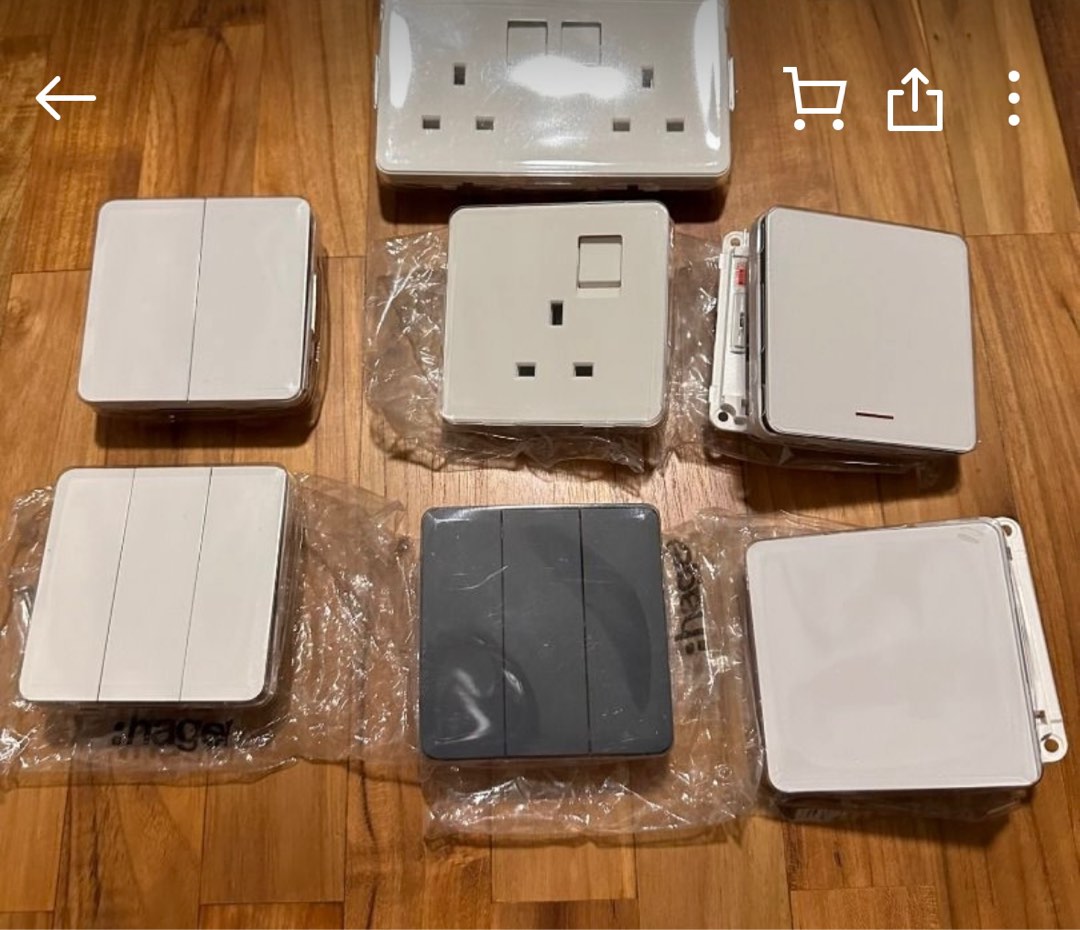 Hager Electrical Switches and Sockets - Various Types, TV & Home ...