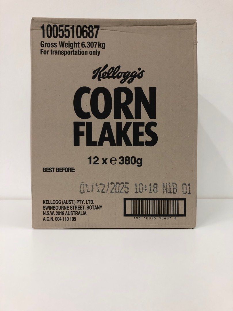 12 x Kellogg's Corn Flakes 380g, Food & Drinks, Packaged & Instant Food ...