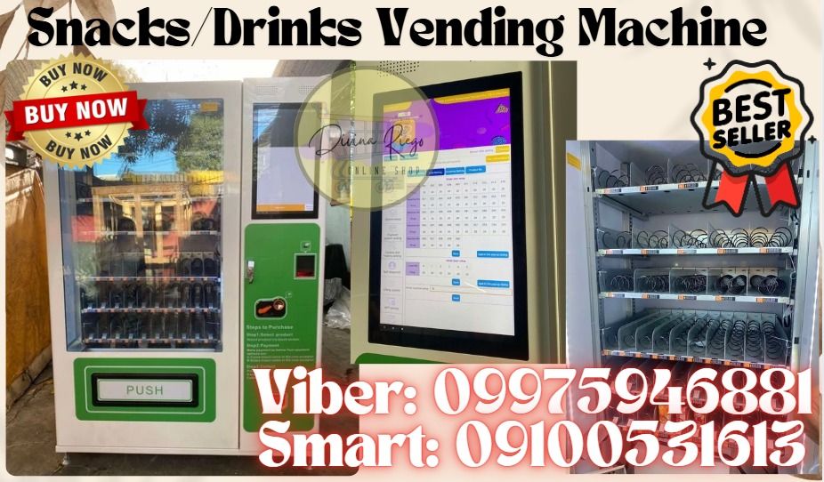 LCD Touch Screen Vending Machine Snacks & Drinks Combo Set, Everything ...