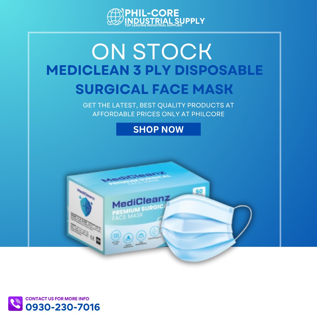 Mediclean 3 Ply Disposable Surgical Face Mask, Surgical Mask,Hygiene ...