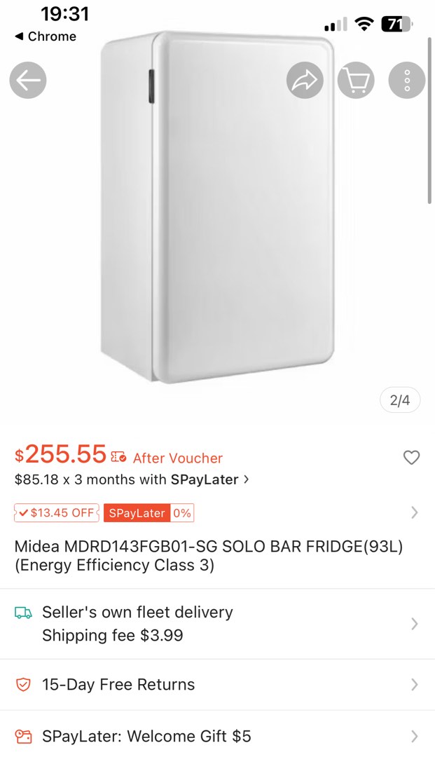 Midea Mini Fridge, TV & Home Appliances, Kitchen Appliances ...