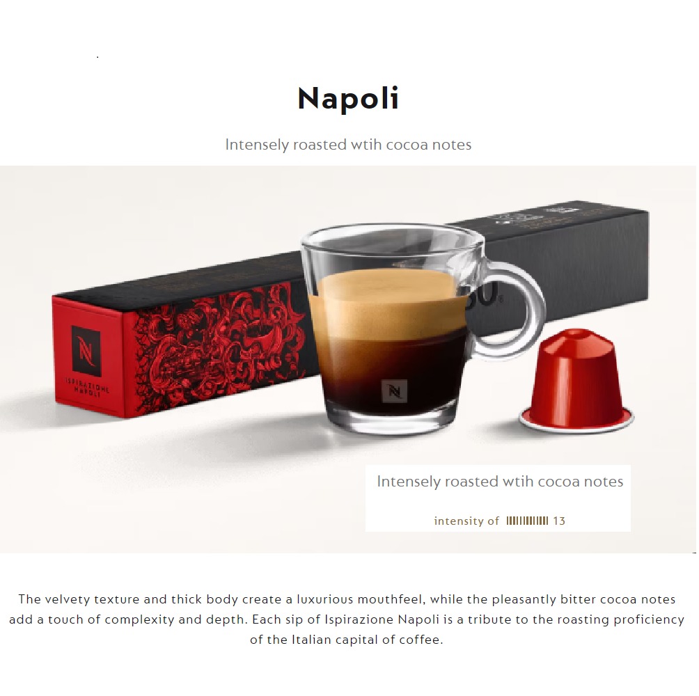 Nespresso Napoli- Intensely roasted with cocoa notes, Food & Drinks ...