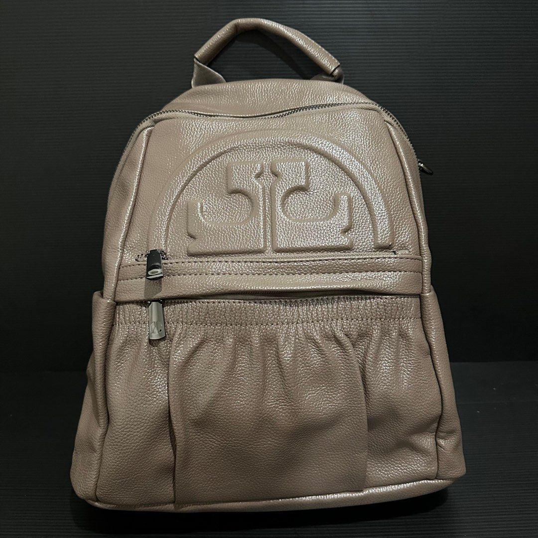 [New] Ransel Backpack Leather Khaki, Fesyen Wanita, Tas & Dompet di ...