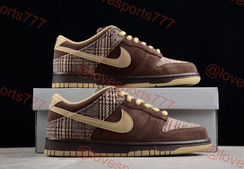 Nike SB Dunk Low Tweed Brown shoes Euro 40- 47.5, 男裝, 鞋, 波鞋 - Carousell
