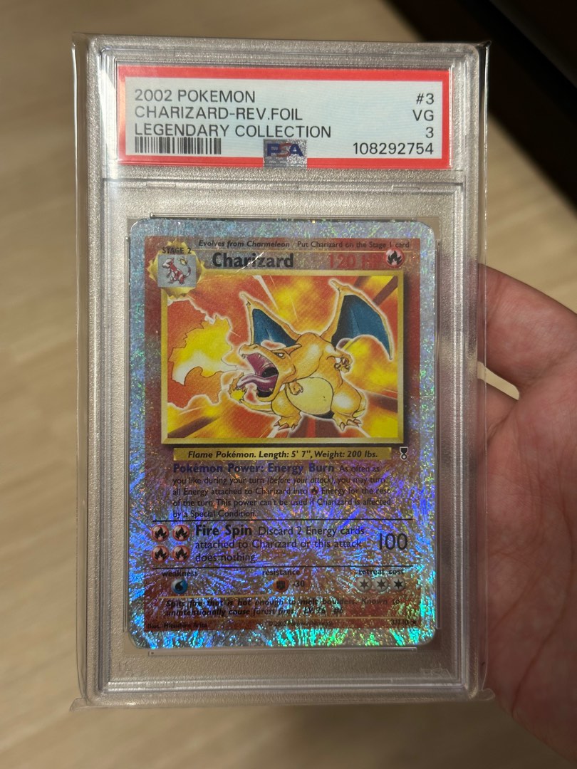 Pokemon Legendary collection Charizard reverse holo psa 3, Hobbies ...