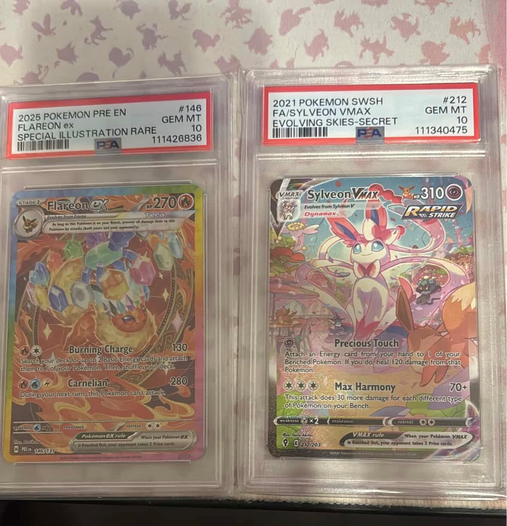 Psa 10 Flareon sir sylveon vmax aa evolving skies Prismstic evolution ...