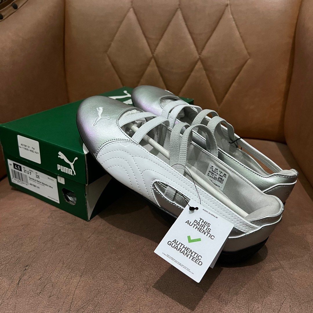 Puma speedcat ballet silver white 37,5 ORIGINAL NEW KICK AVENUE, Fesyen ...