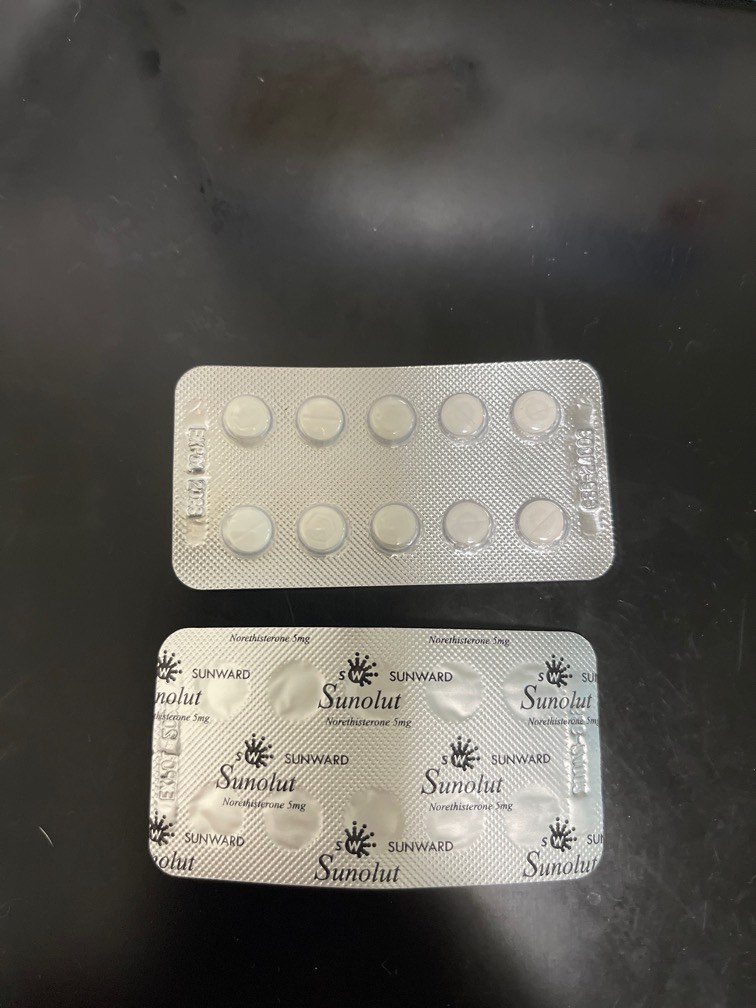 Sunward sunolut norethisterone 5mg (10 strips), Health & Nutrition ...