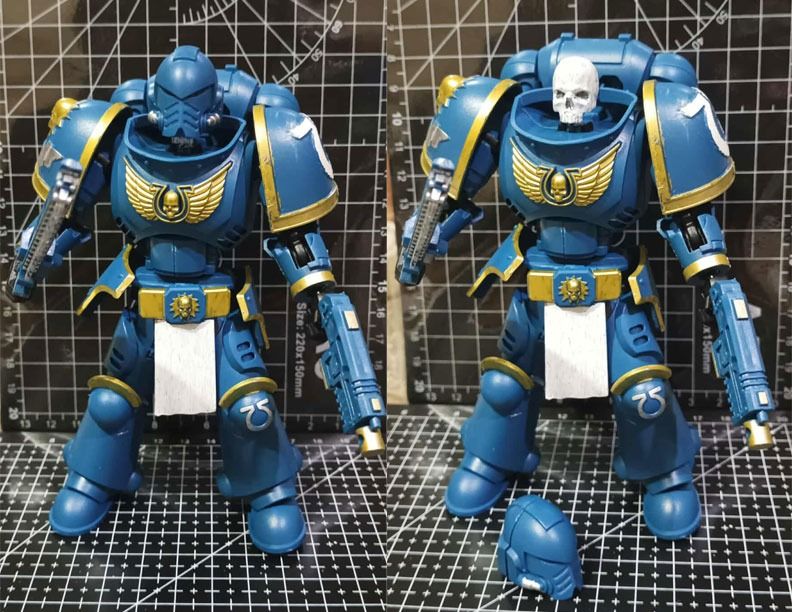Warhammer 40K Space Marine action figure model kit 12cm height the ...
