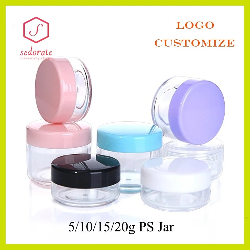10/50/100pcs Empty Plastic Jar 5G 10G 20G Ps Jars Serum Pots Eye Cream ...