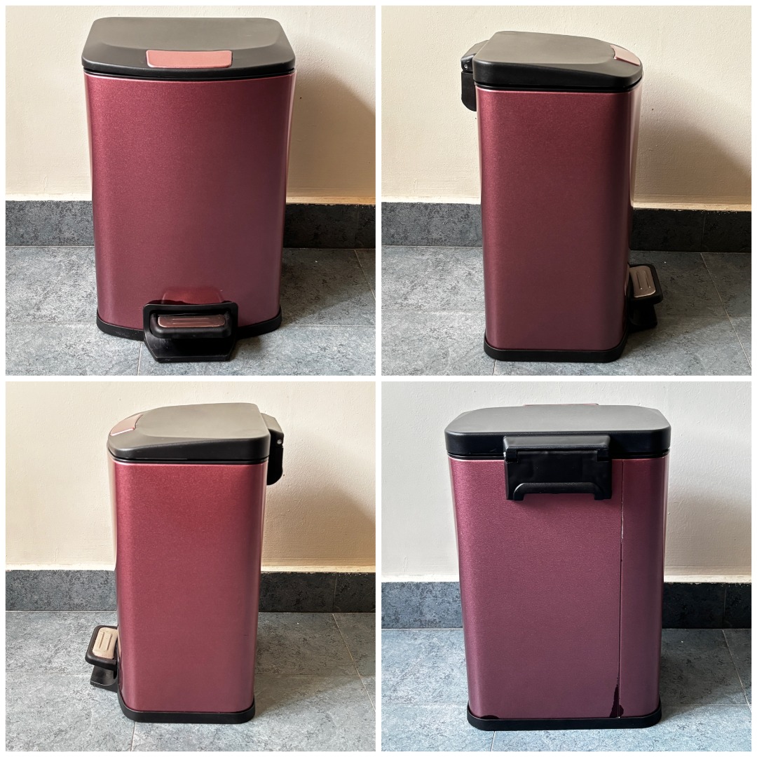 *New* 12L / 12 liters Stainless Steel Copper Rose Step Pedal Dustbin ...