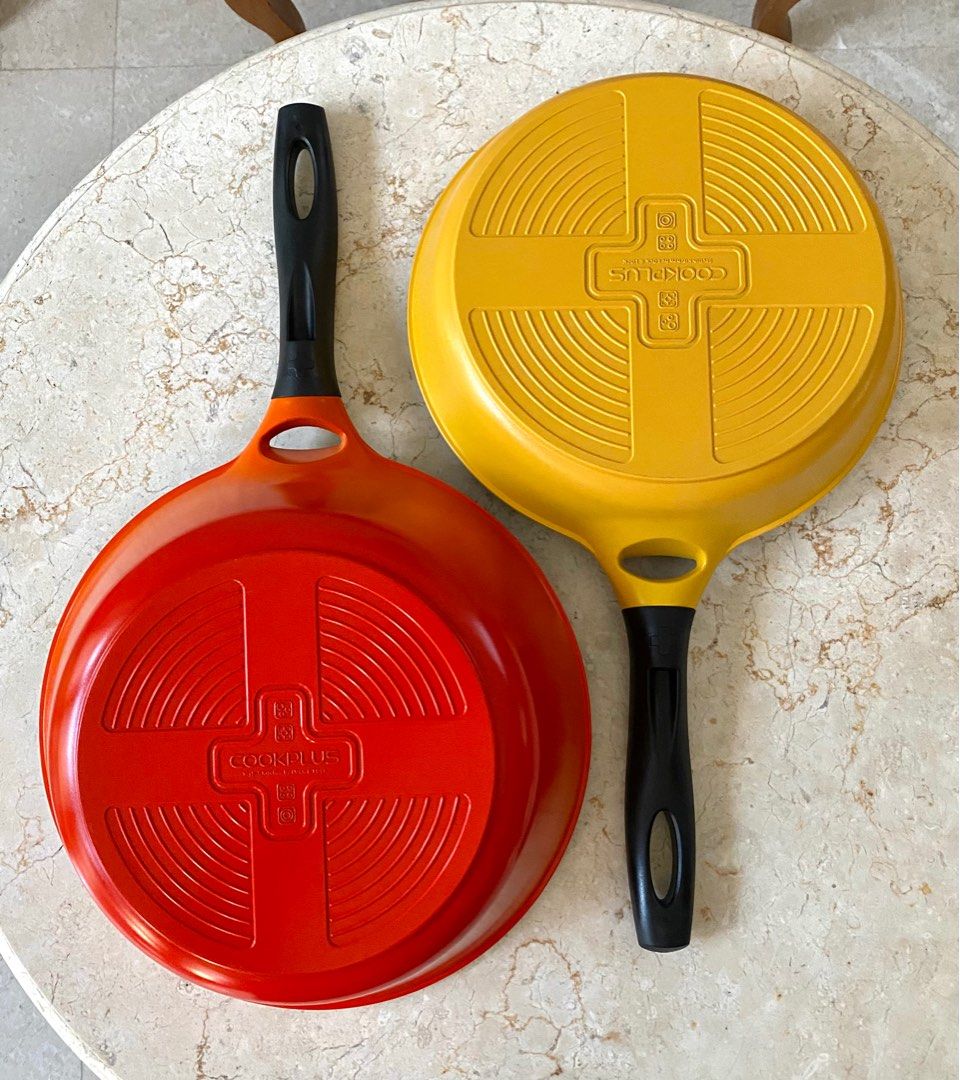 2 Brand New COOKPLUS by Lock and Lock , Frying Pans – 29cm (Orange ...