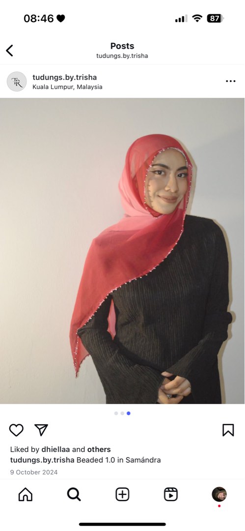 BEADED SHAWL 1.0 SAMANDRA TUDUNGS BY TRISHA, Women's Fashion, Muslimah ...
