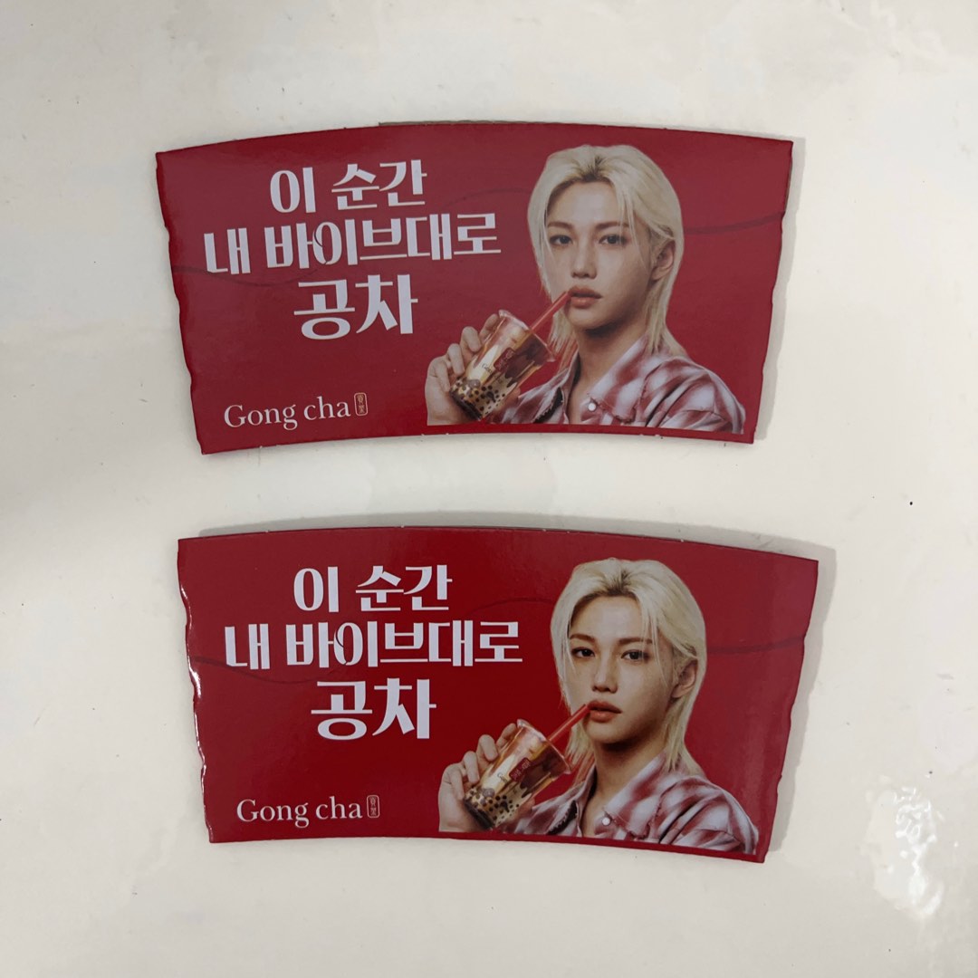 Felix Stray Kids SKZ Gong Cha Korea Cupsleeve Exclusive, Hobbies & Toys ...
