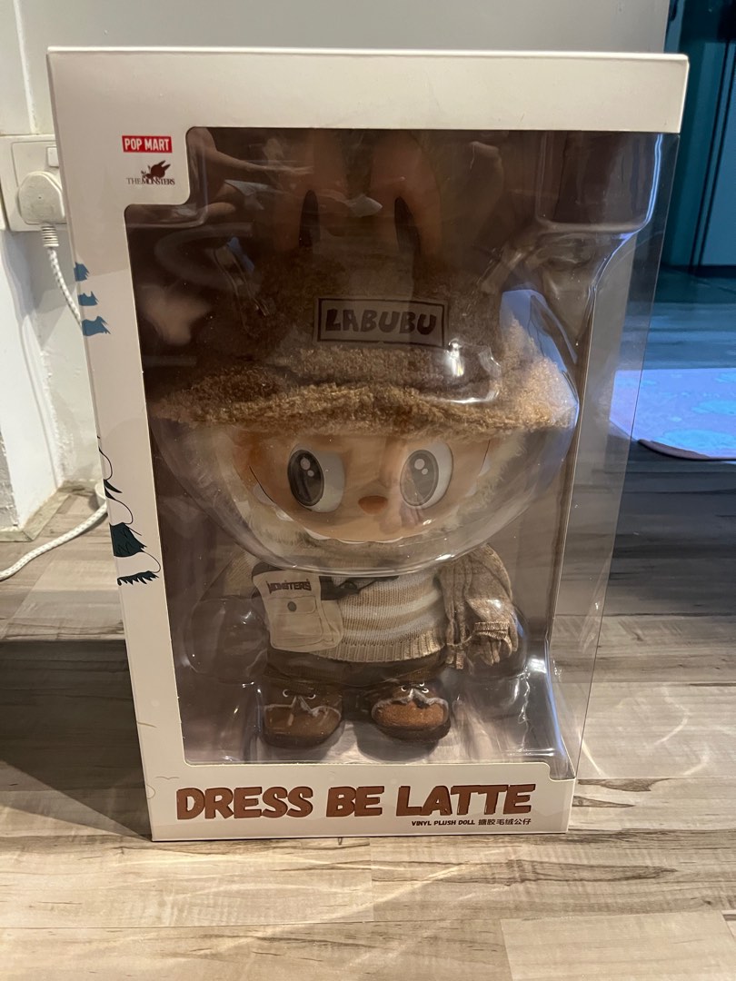 Labubu dress be latte, Hobbies & Toys, Toys & Games on Carousell