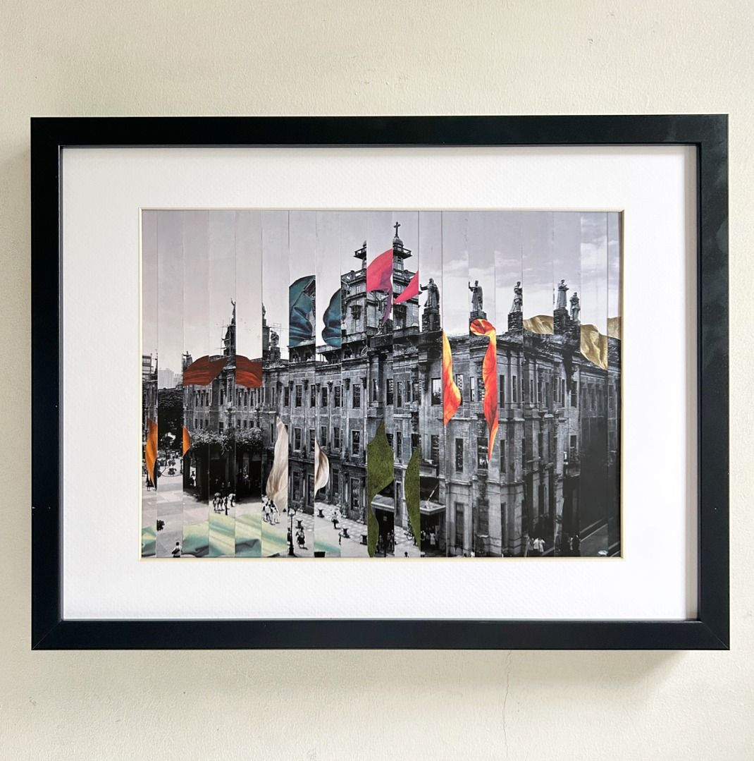 MAYNILA Series: UST MAIN BUILDING 17 x 13.5 inches Original Collage ...