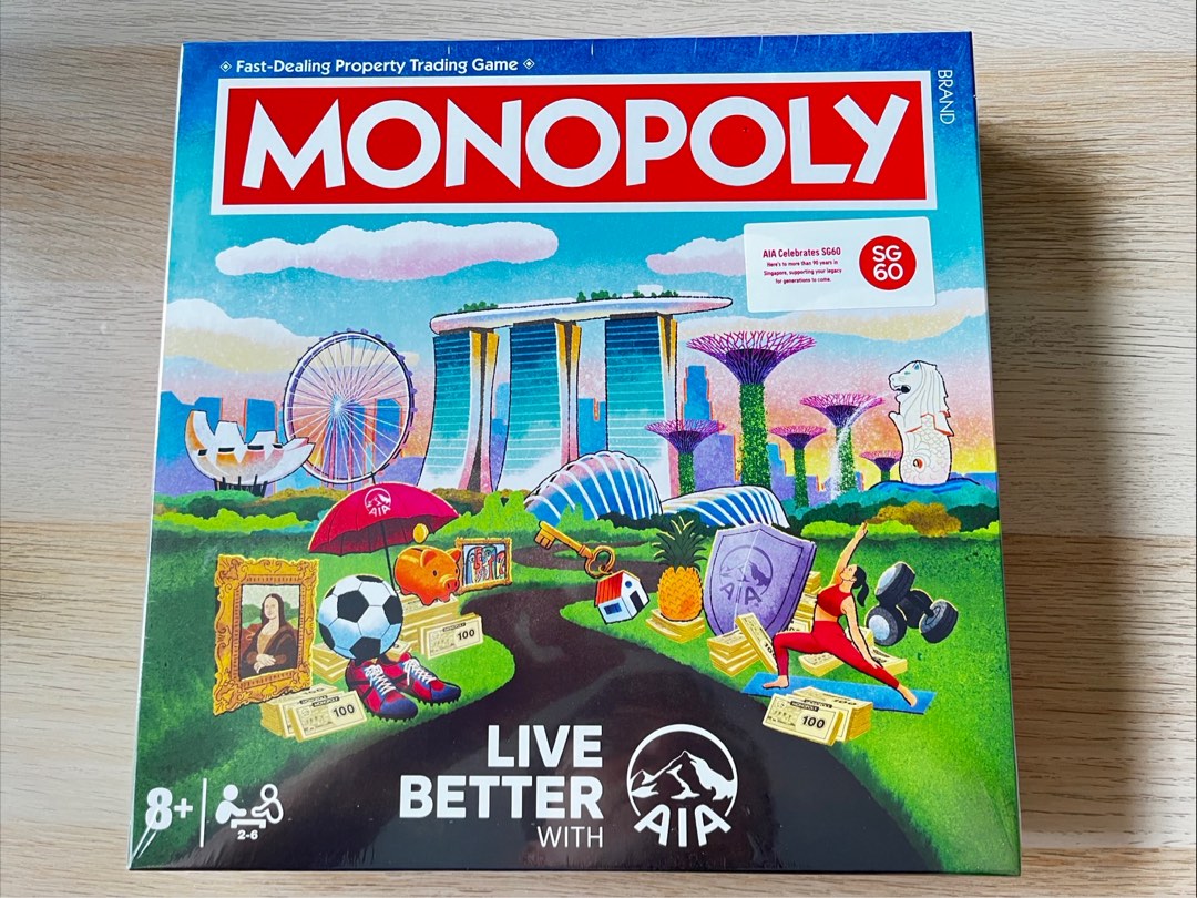 Monopoly with AIA Singapore Edition, Hobbies & Toys, Toys & Games on ...