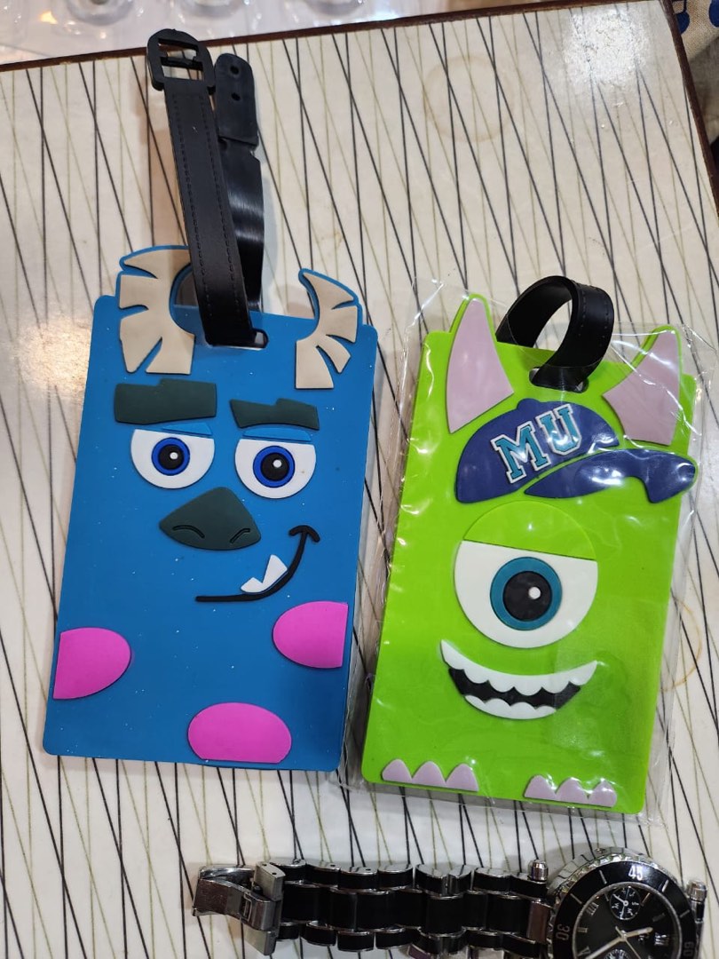Monsters Inc luggage tags, Hobbies & Toys, Travel, Travel Essentials ...