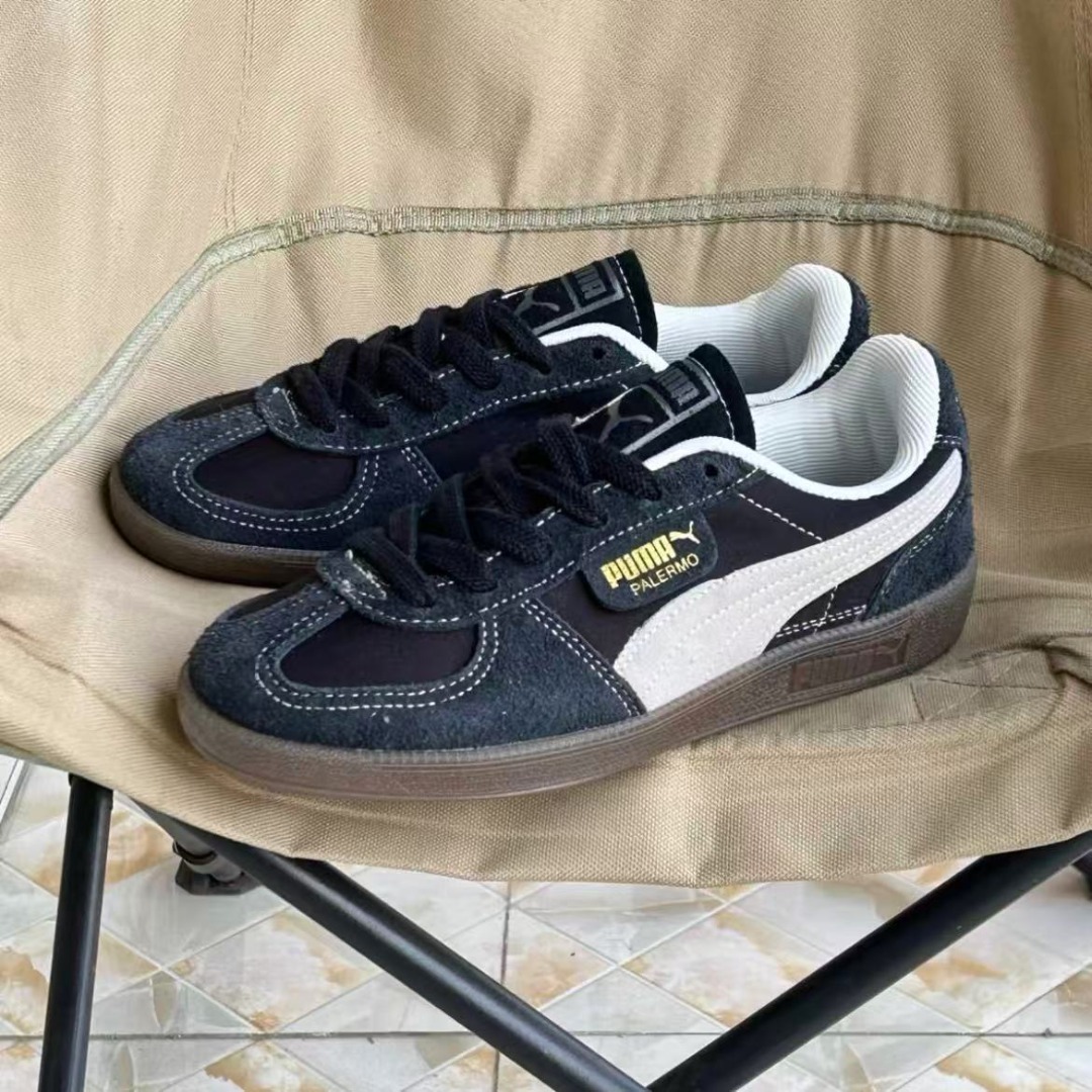 Puma Palermo Leather LTH Navy blue Sneakers Unisex, Women's Fashion ...
