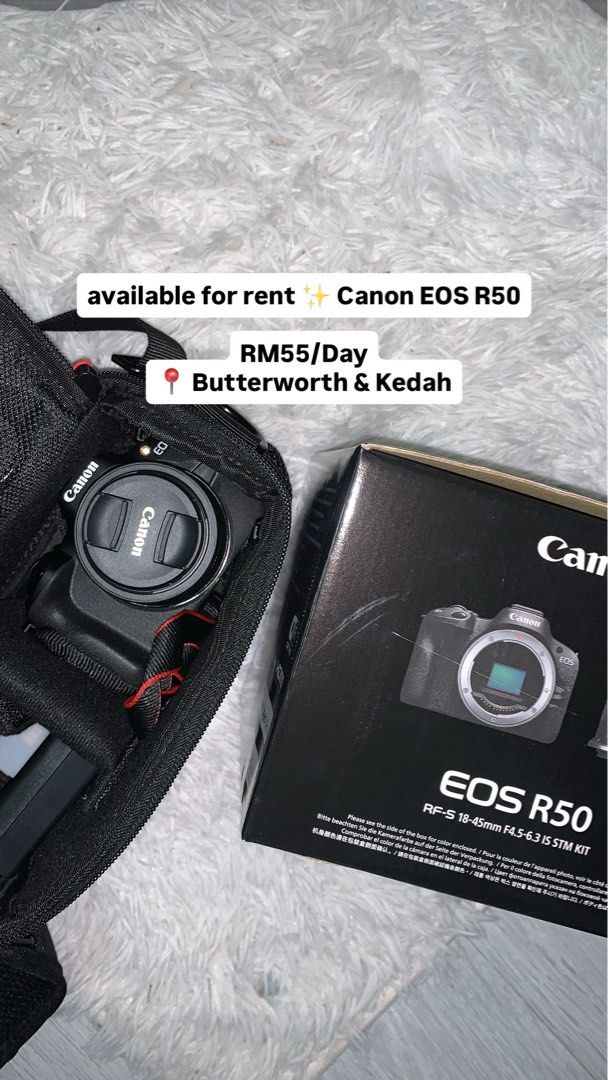 [RENT] CANON EOS R50 BUTTERWORTH & KEDAH, Photography, Cameras on Carousell