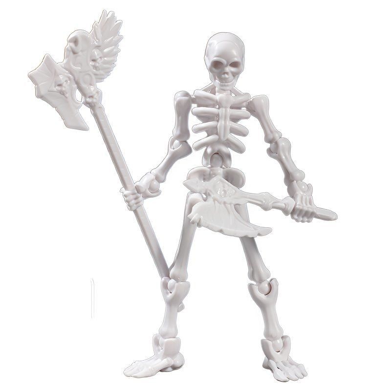 Skeleton Man 3D Printed Movable Joint Action Figurines Car Tabletop ...