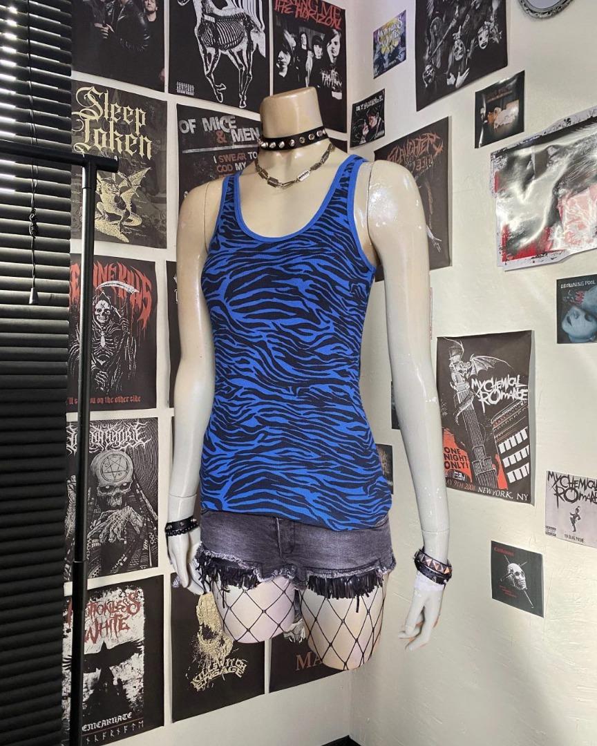thrashy scene y2k zebra print top | y2k, thrashy, early 2000s, mcbling ...