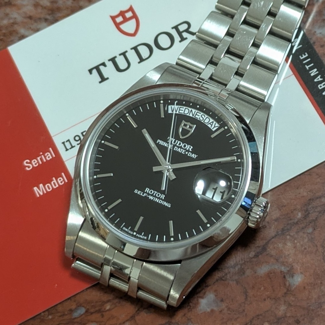 Full Set Tudor 76200 Day Date 36mm Prince Jubilee Black Baton Indices ...