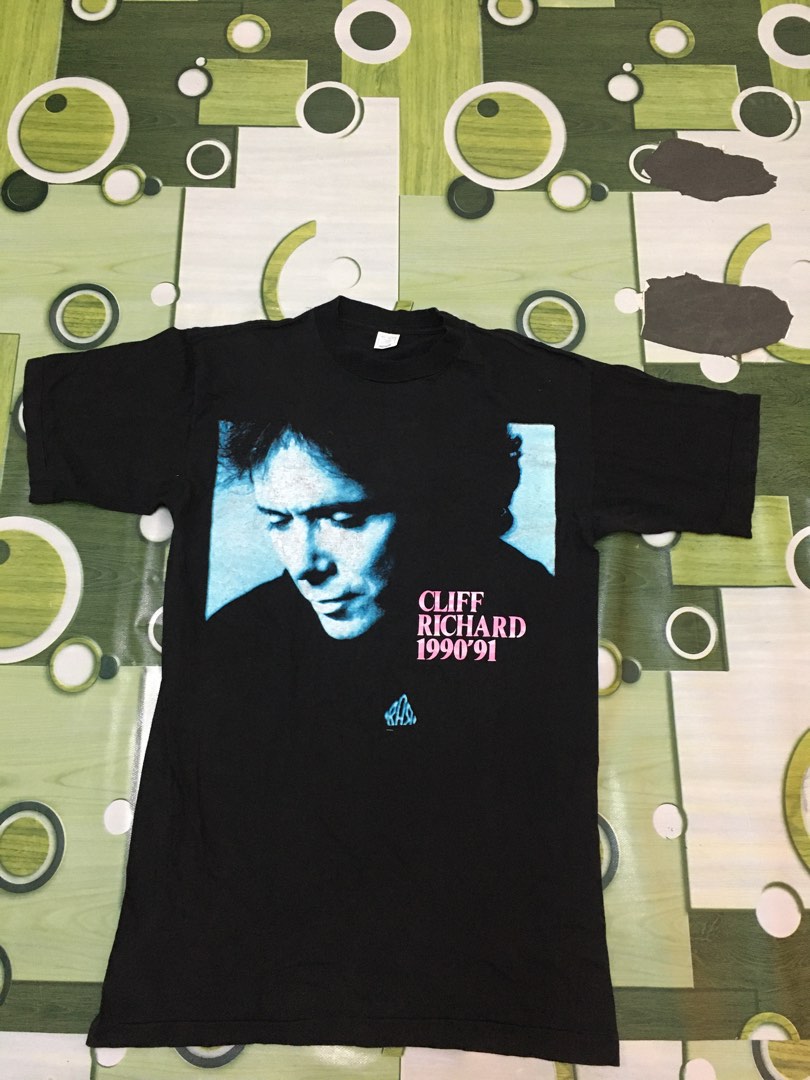 vintage 1990 cliff richard tour shirt, Men's Fashion, Tops & Sets ...