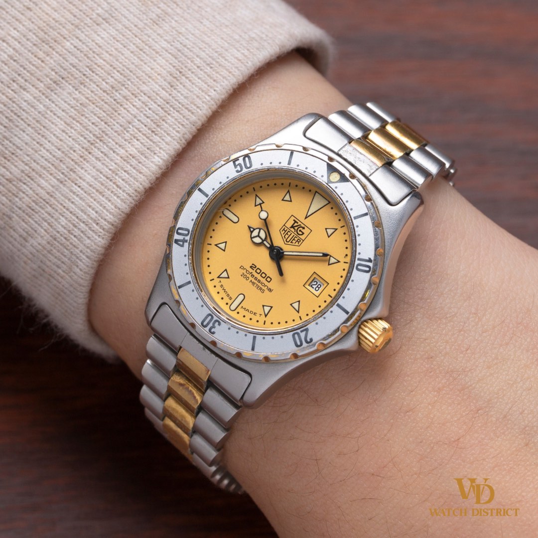 Vintage 1990s GHOST Bezel 30mm Tag Heuer Ladies Professional 200m 974. ...