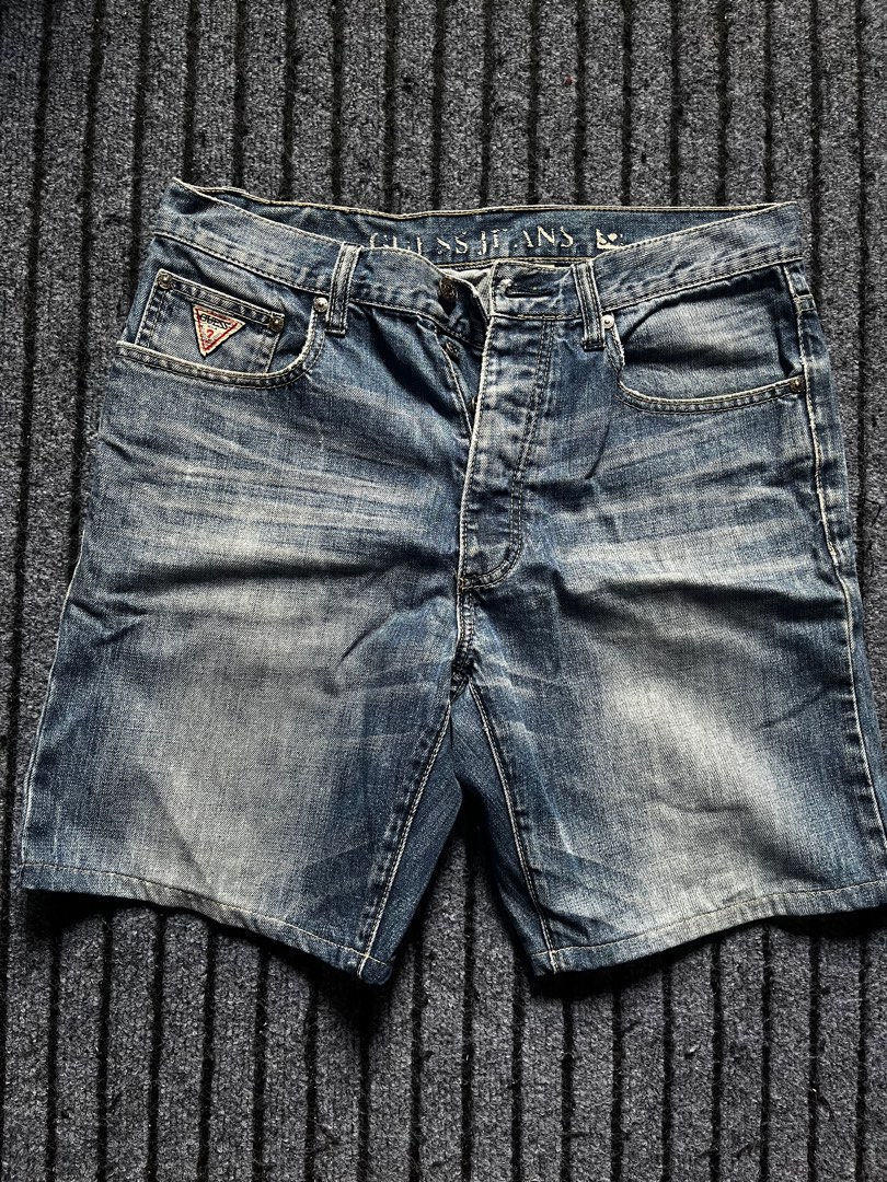 vintage guess usa denim, Men's Fashion, Bottoms, Shorts on Carousell