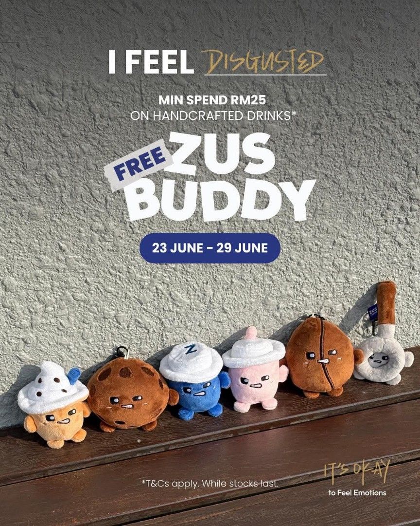 Zus Buddy Limited Edition Mini Plushie Keychain (Disgusted), Hobbies ...