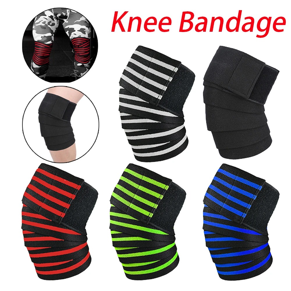 1PCS 2.5M*8CM Fitness Pressurized Straps Gym Weight Lifting Leg Knee ...