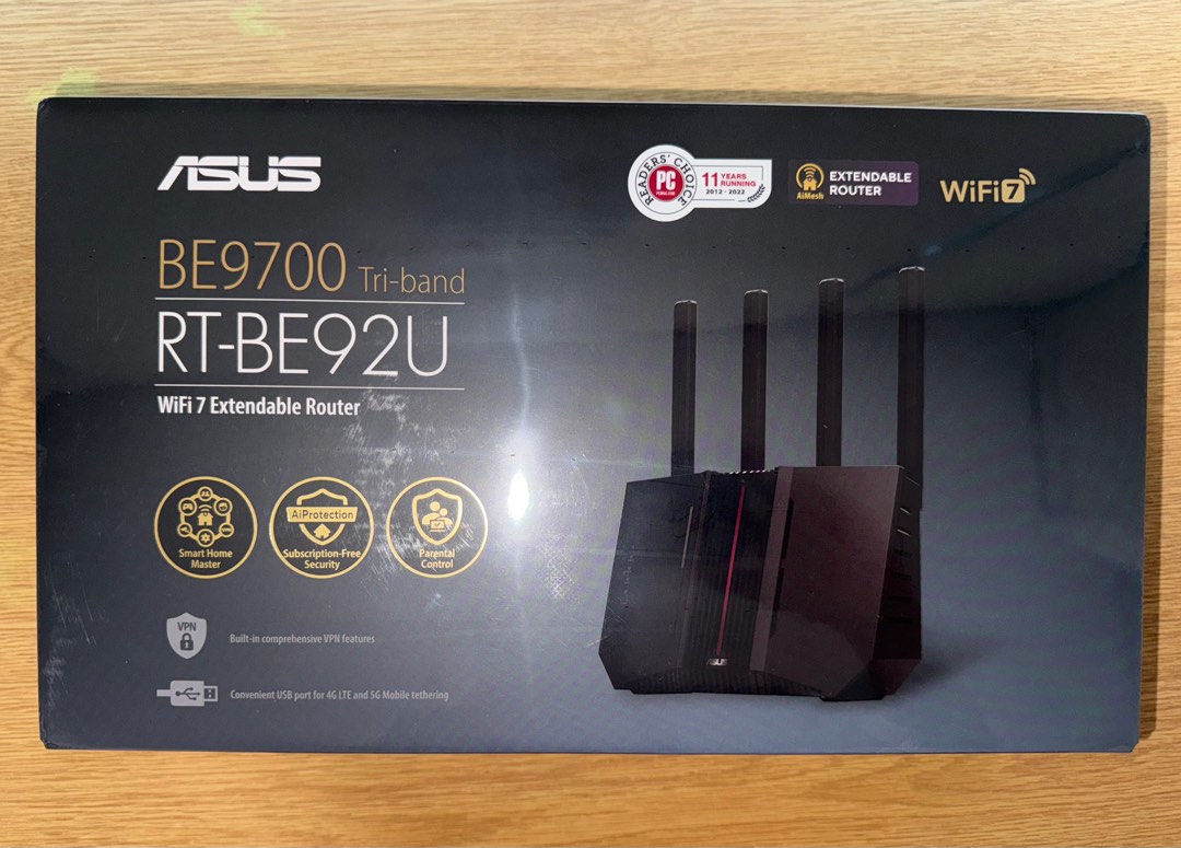 ASUS RT-BE92U BE9700 Tri-Band WiFi 7 Router, Computers & Tech, Parts ...