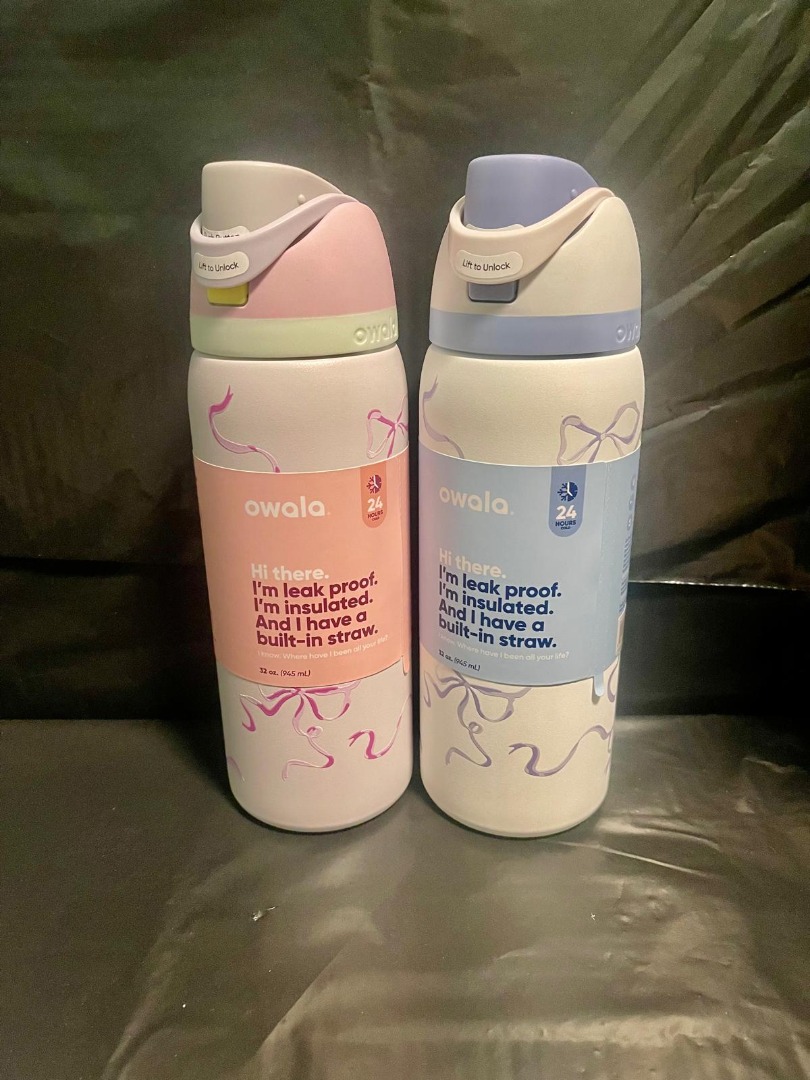 [Authentic-InStock] Owala FreeSip Blue/Pink Bow 32oz Insulated ...