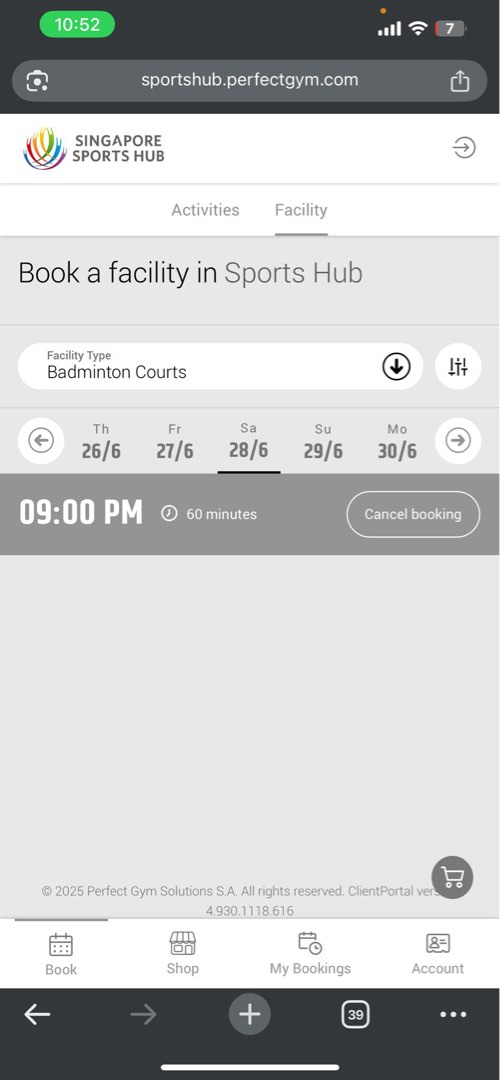 Badminton Court Booking at Singapore Sports Hub, Sports Equipment ...