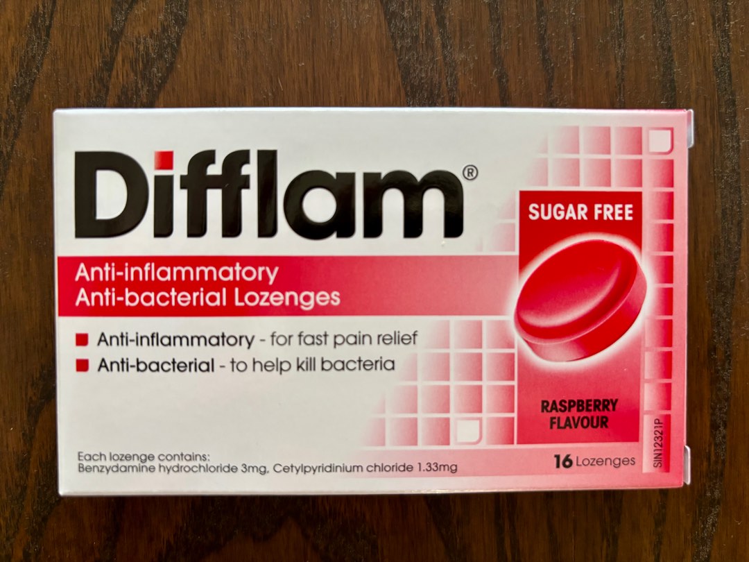 Difflam Anti-inflammatory Lozenges - Raspberry Flavour, Health ...