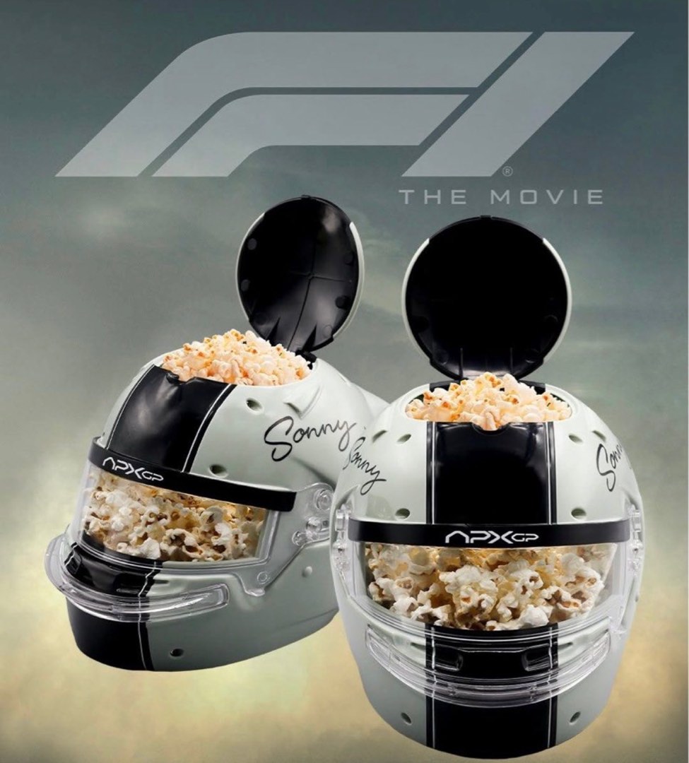 GSC F1 The Movie Popcorn Helmet Bucket “Sonny” White, Hobbies & Toys ...