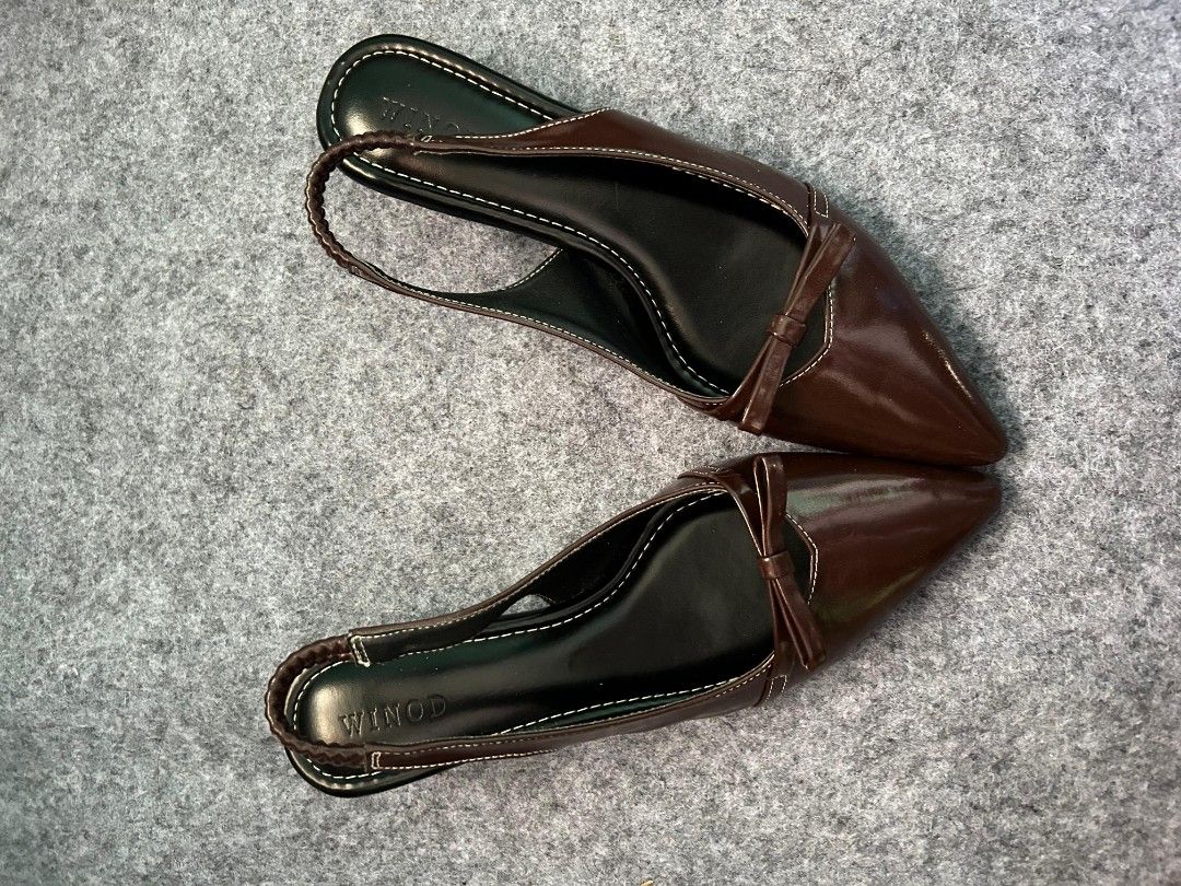Heels WINOD new warna coklat matte, Fesyen Wanita, Sepatu di Carousell