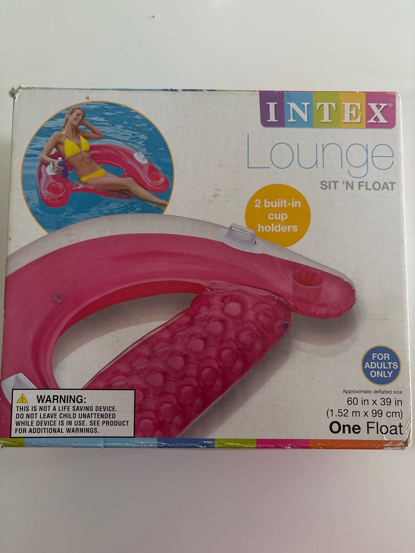 Intex Lounge Sit 'N Float - New, Sports Equipment, Sports & Games ...