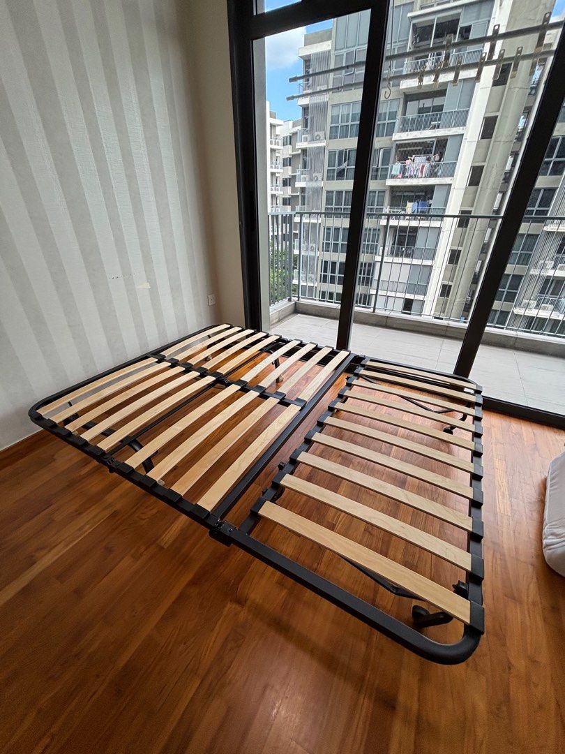 folding bed frame ikea