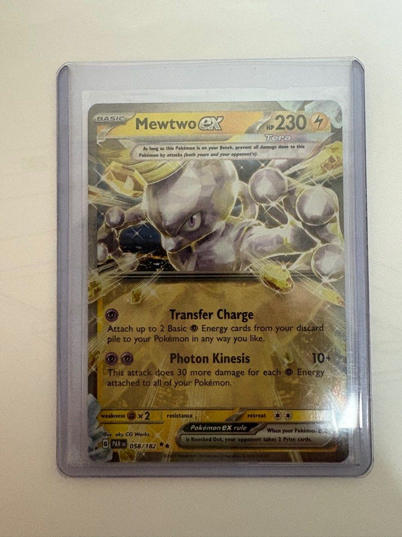 Mewtwo EX (Tera) 058/182 - Pokemon TCG Card (Paradox Rift), Hobbies ...