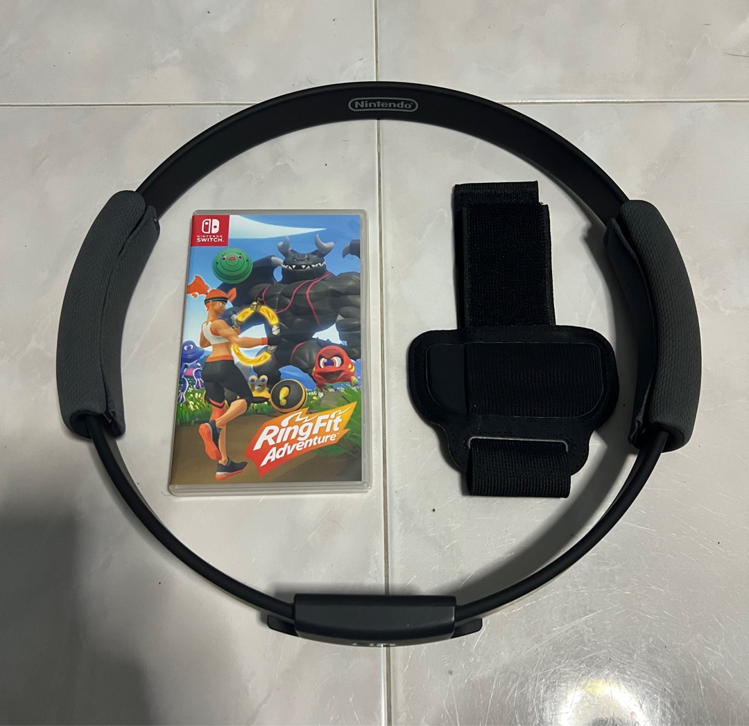 Nintendo Switch Ring Fit Adventure Set, Video Gaming, Video Games ...