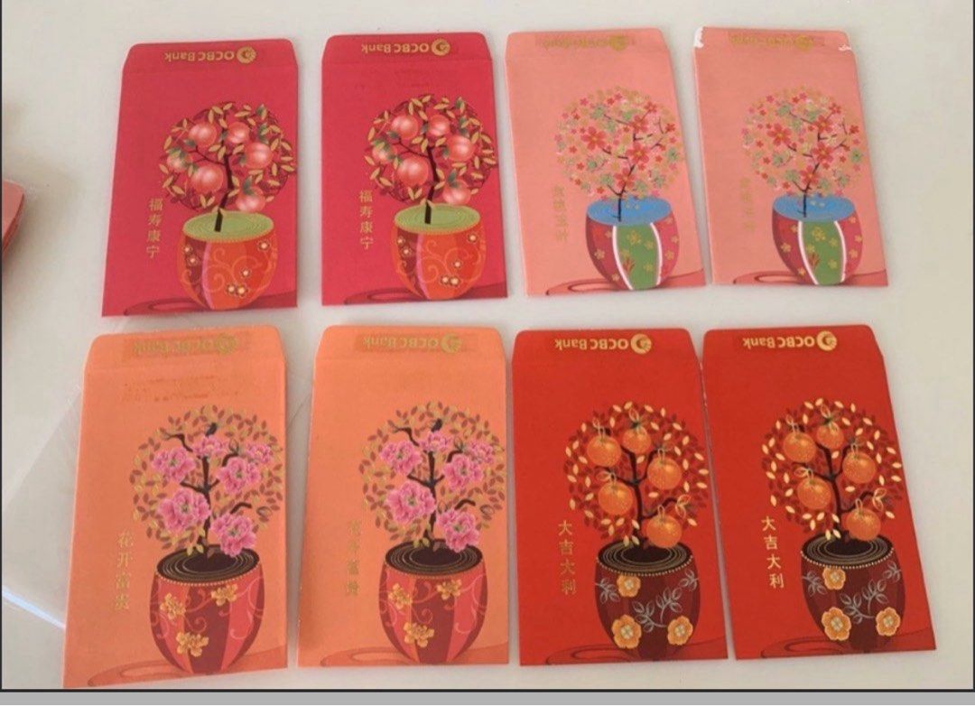 OCBC Bank New CNY Red Packet (each packet is 8 pcs x 2 packets) RM15 ...