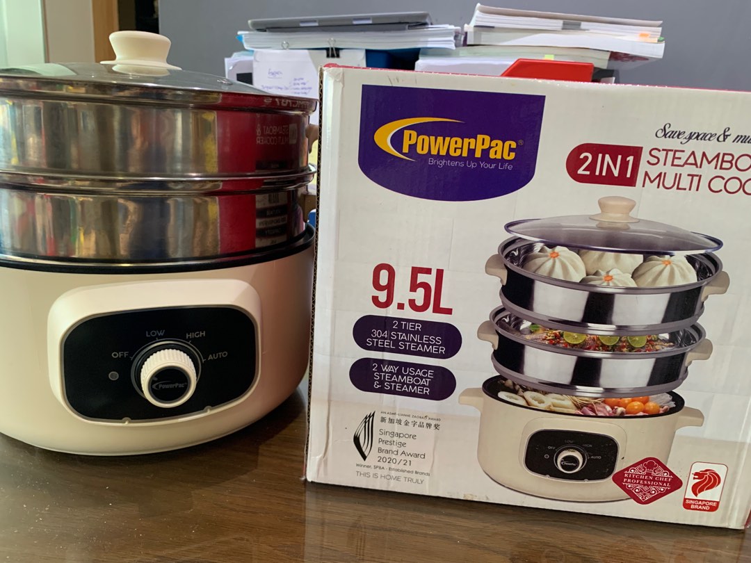 PowerPac 2-in-1 Steamboat & Multi Cooker (PPMC787), TV & Home ...